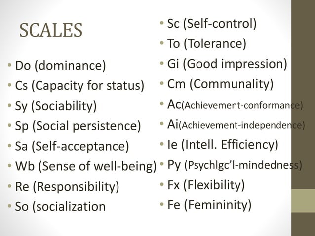 California Psychological Inventory | PPTX
