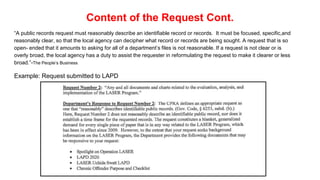 California public records request act working group | PPTX