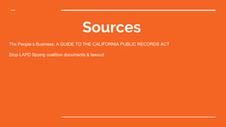 California public records request act working group | PPTX