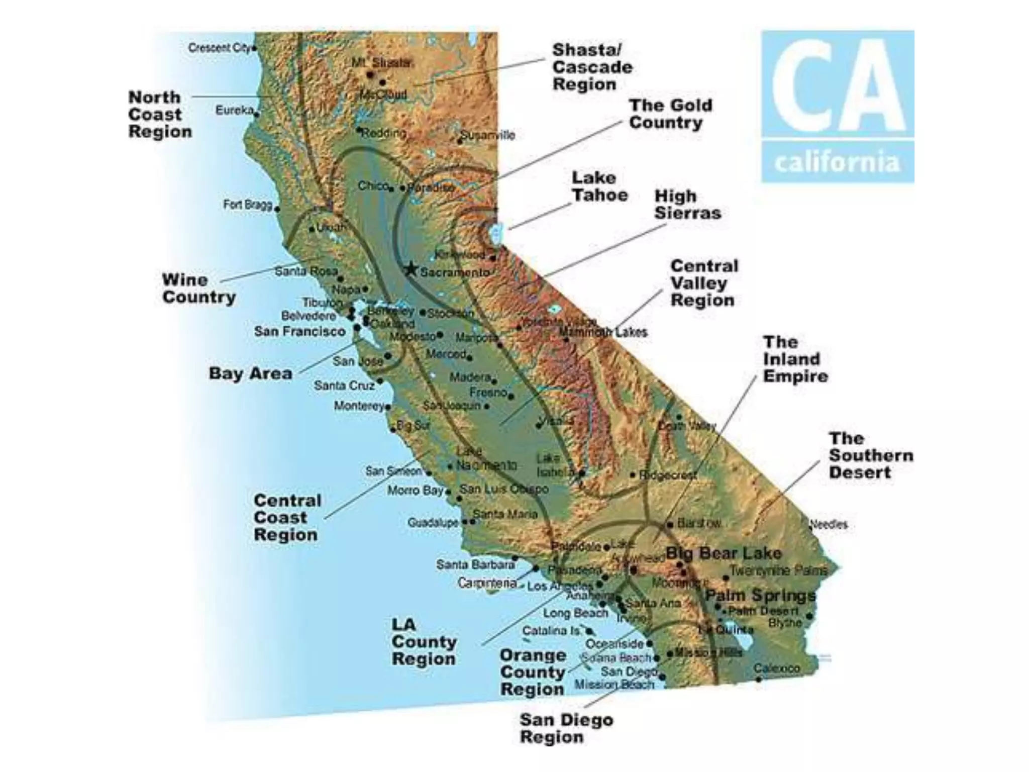 California’s amazing 4 regions | PPTX