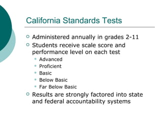 California Standards Tests | PPT | Educational Assessment | Education
