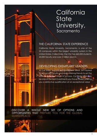 California State Univeristy MBA (12 Months Part-time) Singapore | PDF