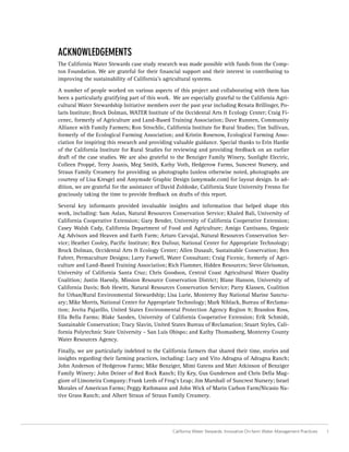 California Water Stewards: Innovative On-Farm Water Management ...