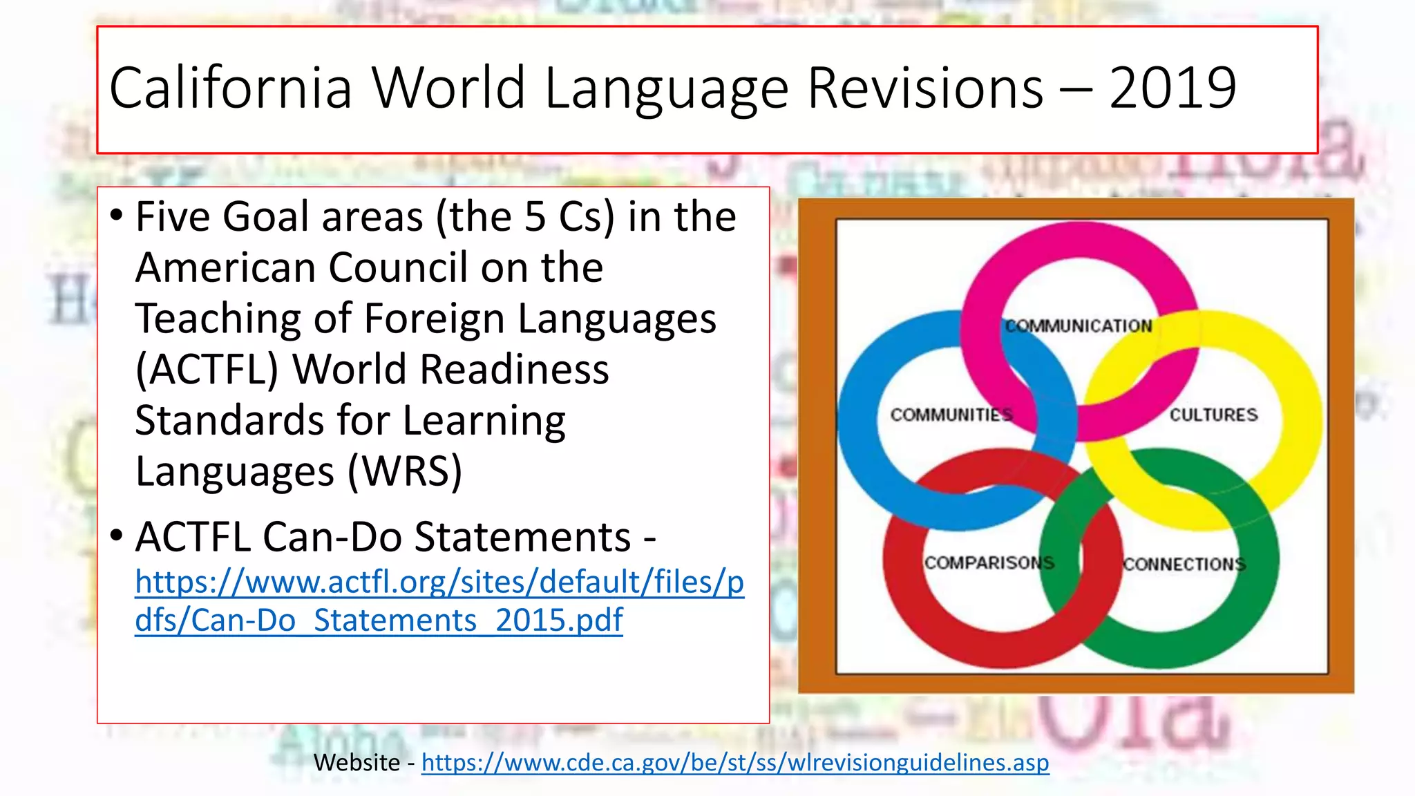 California World Language Standards Update | PPT