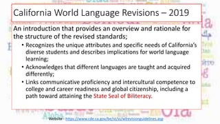 California World Language Standards Update | PPT