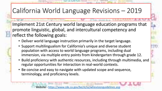 California World Language Standards Update | PPT