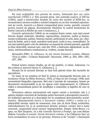 Calinescu george viata lui mihai eminescu (aprecieri) | PDF