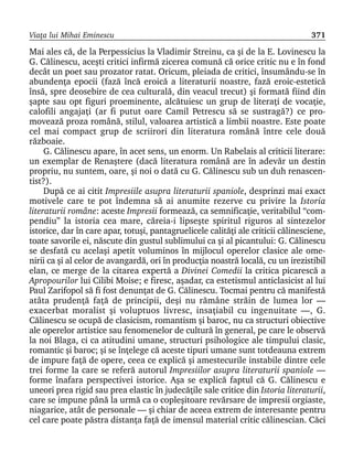 Calinescu george viata lui mihai eminescu (aprecieri) | PDF
