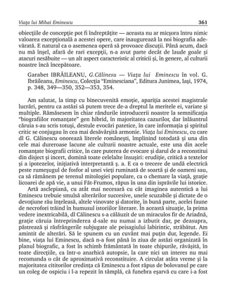 Calinescu george viata lui mihai eminescu (aprecieri) | PDF