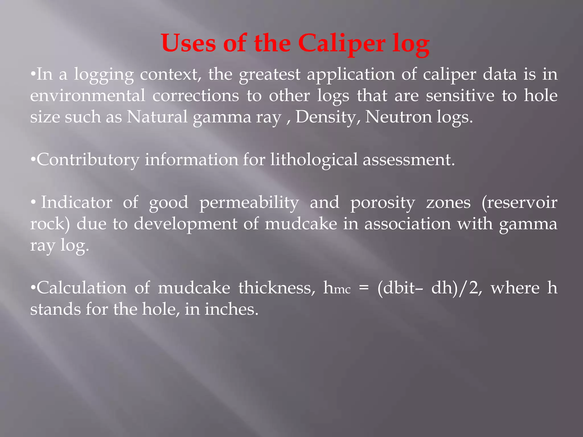 Caliper log | PPTX