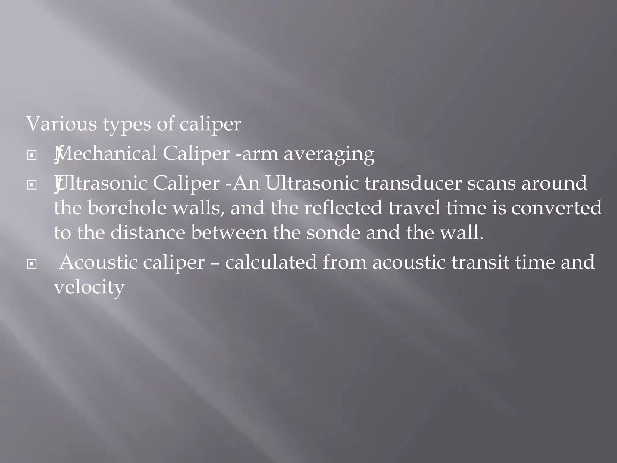 Caliper log | PPTX