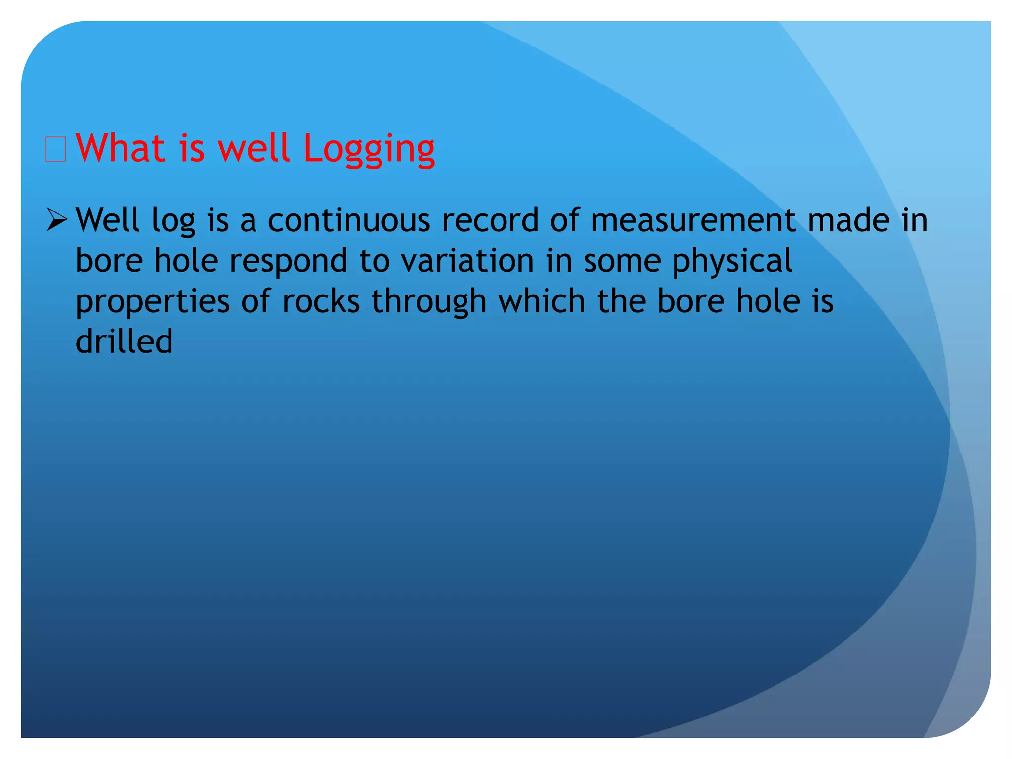 Geophysical wireline log: Caliper log | PPTX