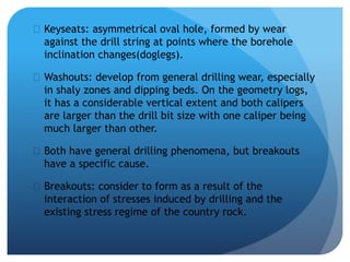 Geophysical wireline log: Caliper log | PPTX