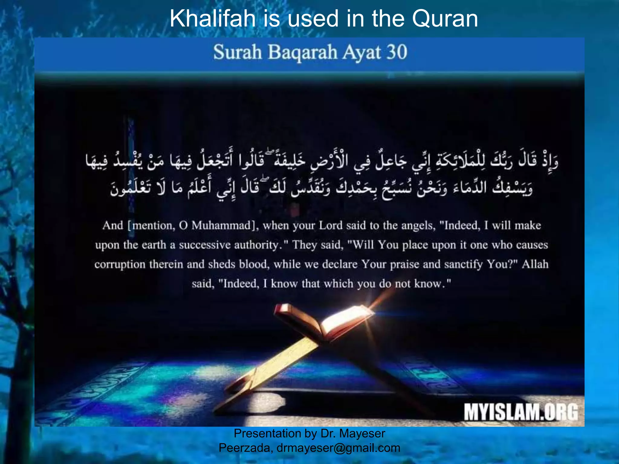 Caliph and Caliphate.pptx | Islam | Religion & Spirituality