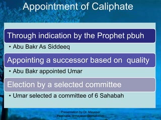 Caliph and Caliphate.pptx | Islam | Religion & Spirituality
