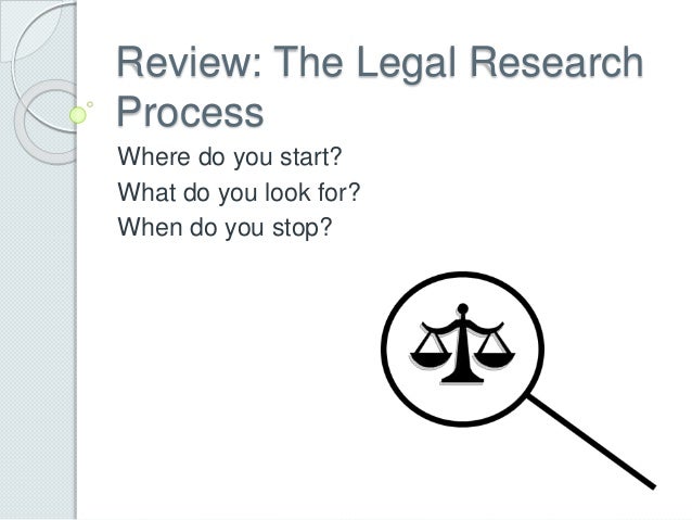 Visualizing the Basic Legal Research Process - PPT