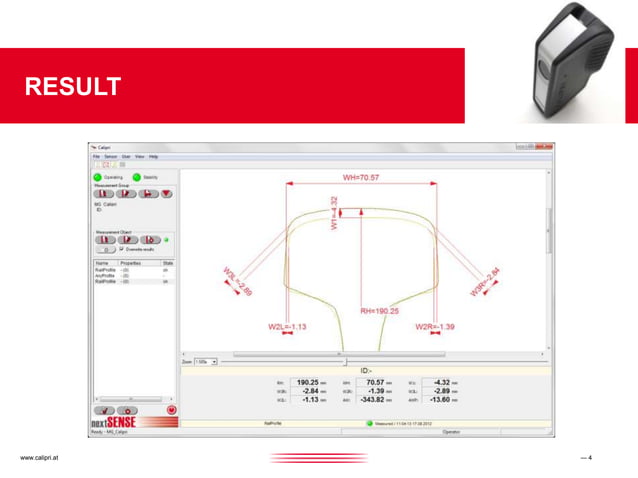 CALIPRI C4x - wheel profile measurement & rail profile measurement ...
