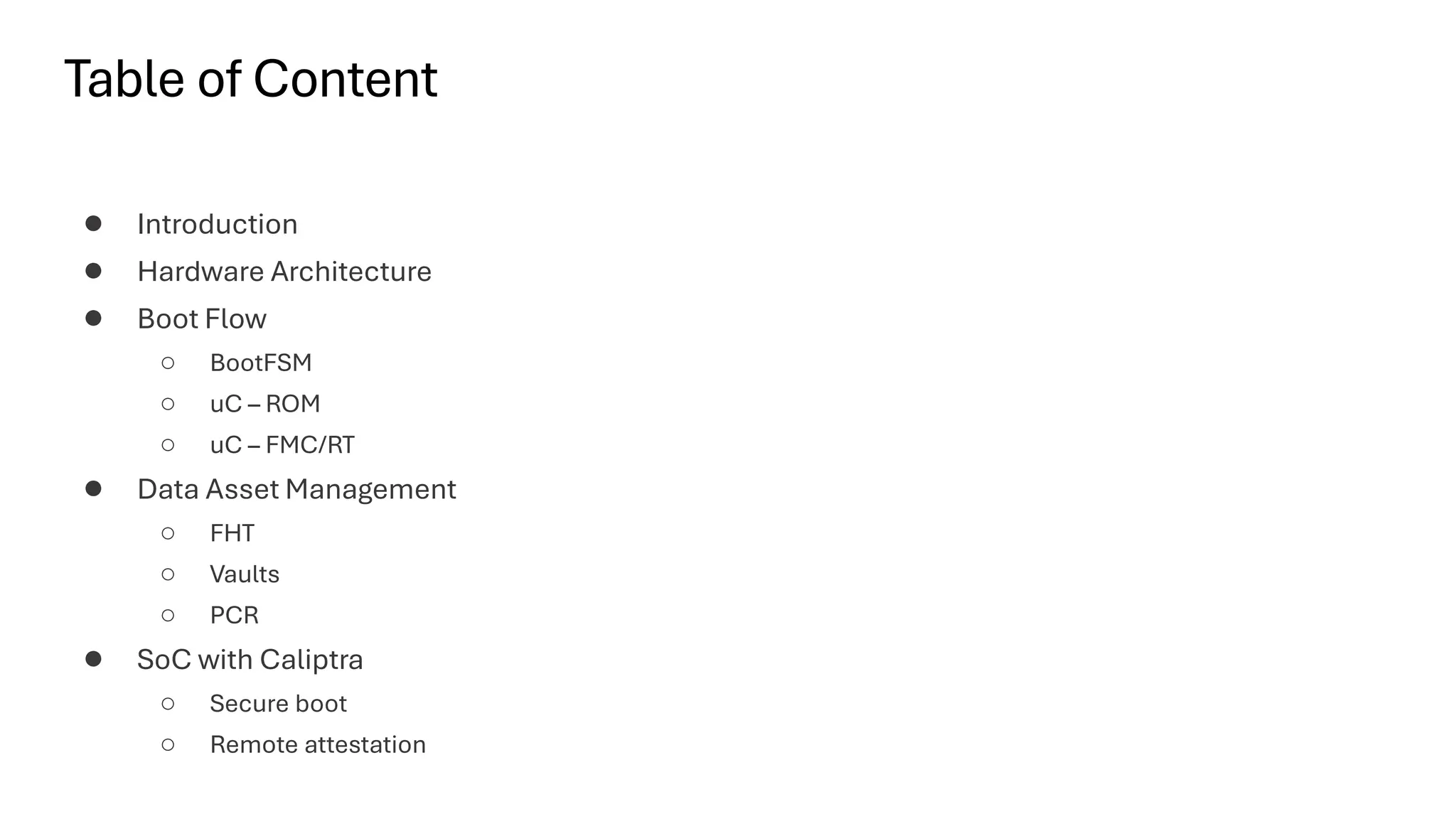 Caliptra silicon Root-of-Trust IP introduction | PDF