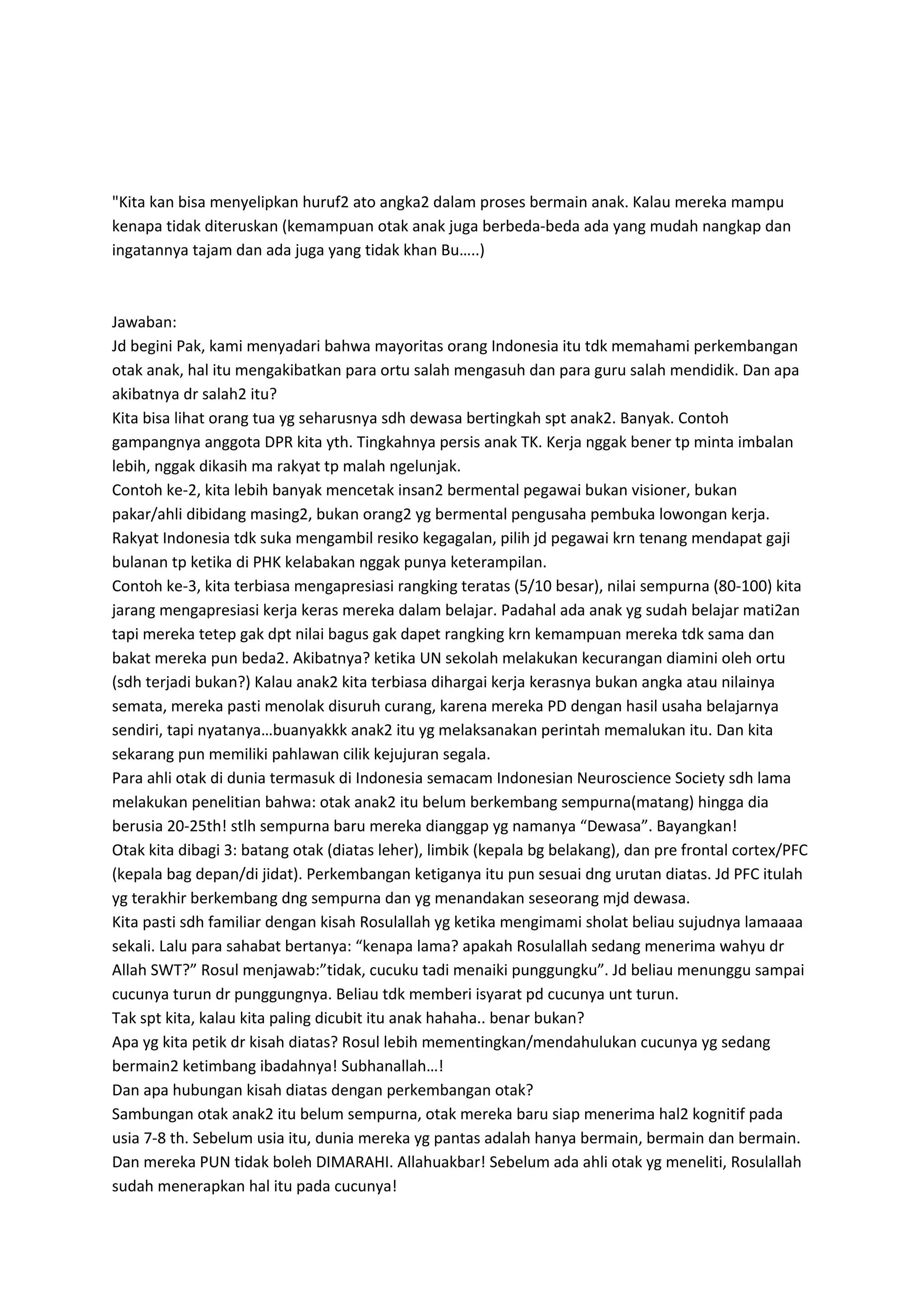 Calistung untuk anak tk | DOC