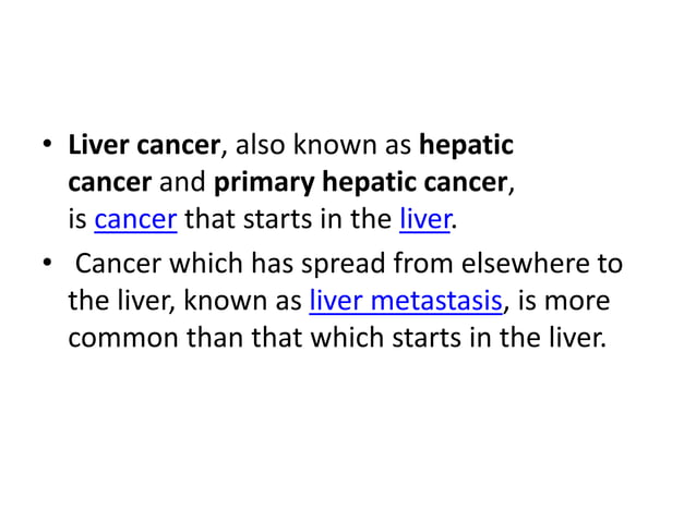 Ca liver | PPTX | Cancer | Diseases and Conditions