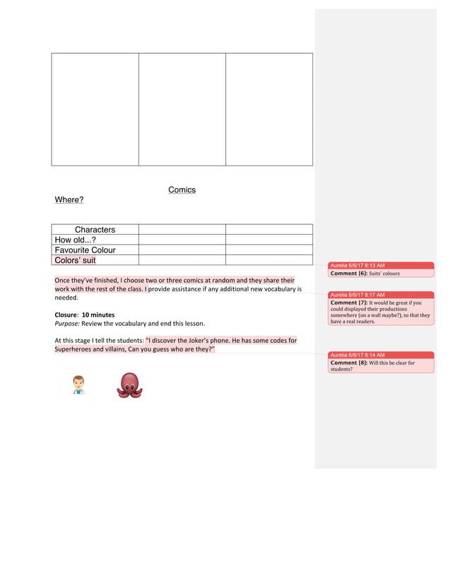 Primary Level - Class Plan 2 | PDF