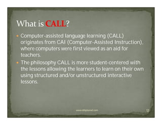 CALL - Computer Assisted Language Learning | PDF