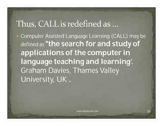 CALL - Computer Assisted Language Learning | PDF