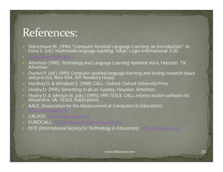 CALL - Computer Assisted Language Learning | PDF
