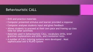 introduction to CALL | PPTX