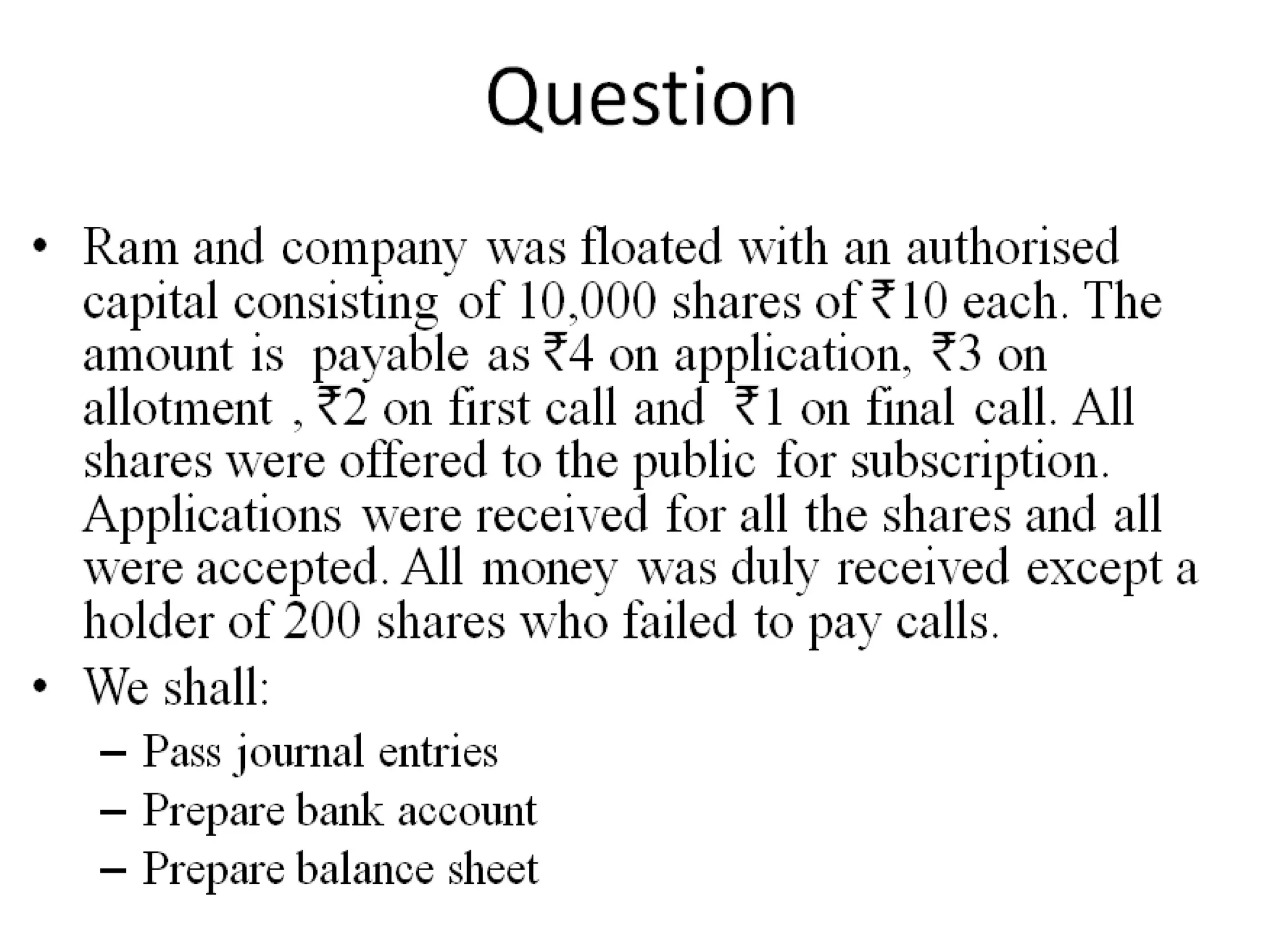 Call in-Arrears (Without opening account) | PPT