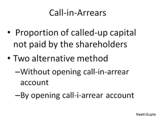 Call in-Arrears (Without opening account) | PPT