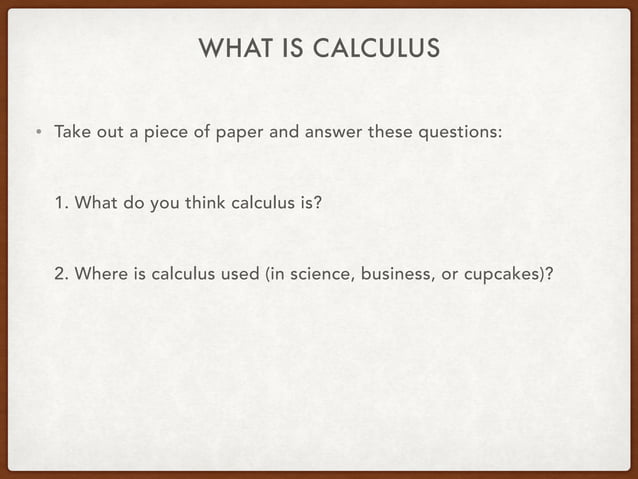 Calculus for Kids - Lesson 1 | PPT