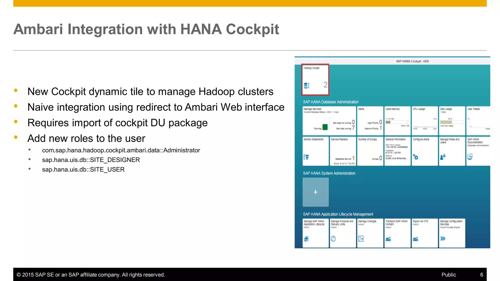 SAP HANA SPS10- Hadoop Integration | PPT