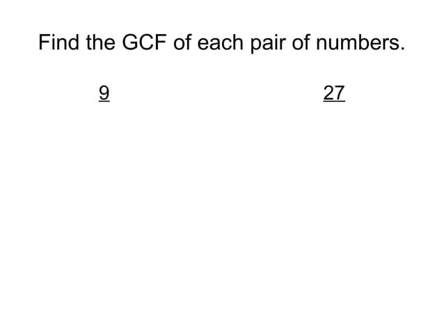 Greatest Common Factor | PPT