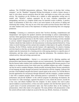 Computer Assisted Language Learning and Teaching | DOC | Education