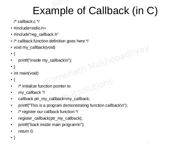 Different ways of Callback Mechanism and EventListener Pattern