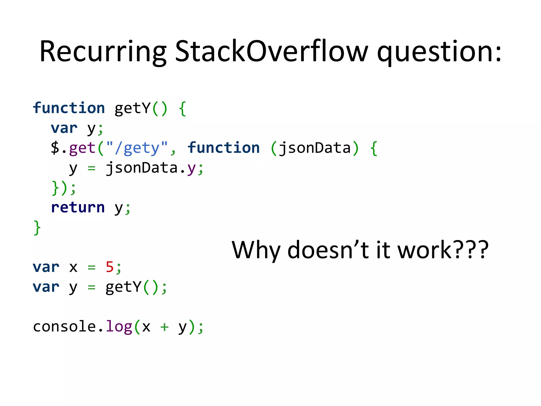 Callbacks Promises And Coroutines Oh My Asynchronous Programming Patterns In Javascript Ppt