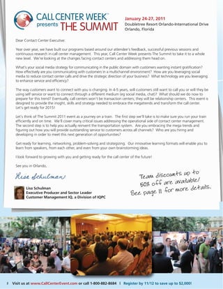 Call Center Week presents The Summit | PDF