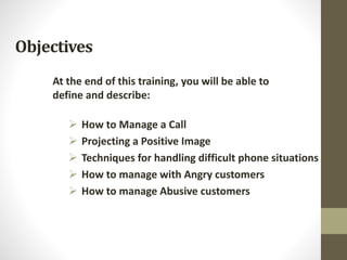 Call center agent training "Basic" | PPTX