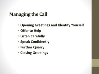 Call center agent training "Basic" | PPTX