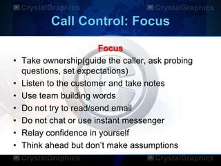 Call center call control | PPTX