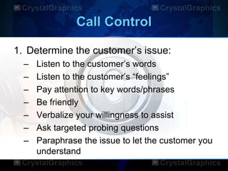 Call center call control | PPTX