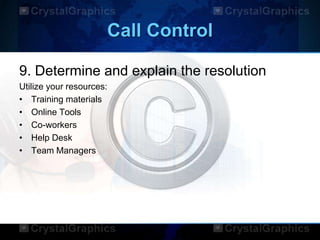 Call center call control | PPTX