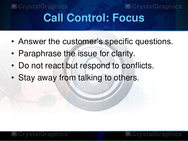 Call center call control