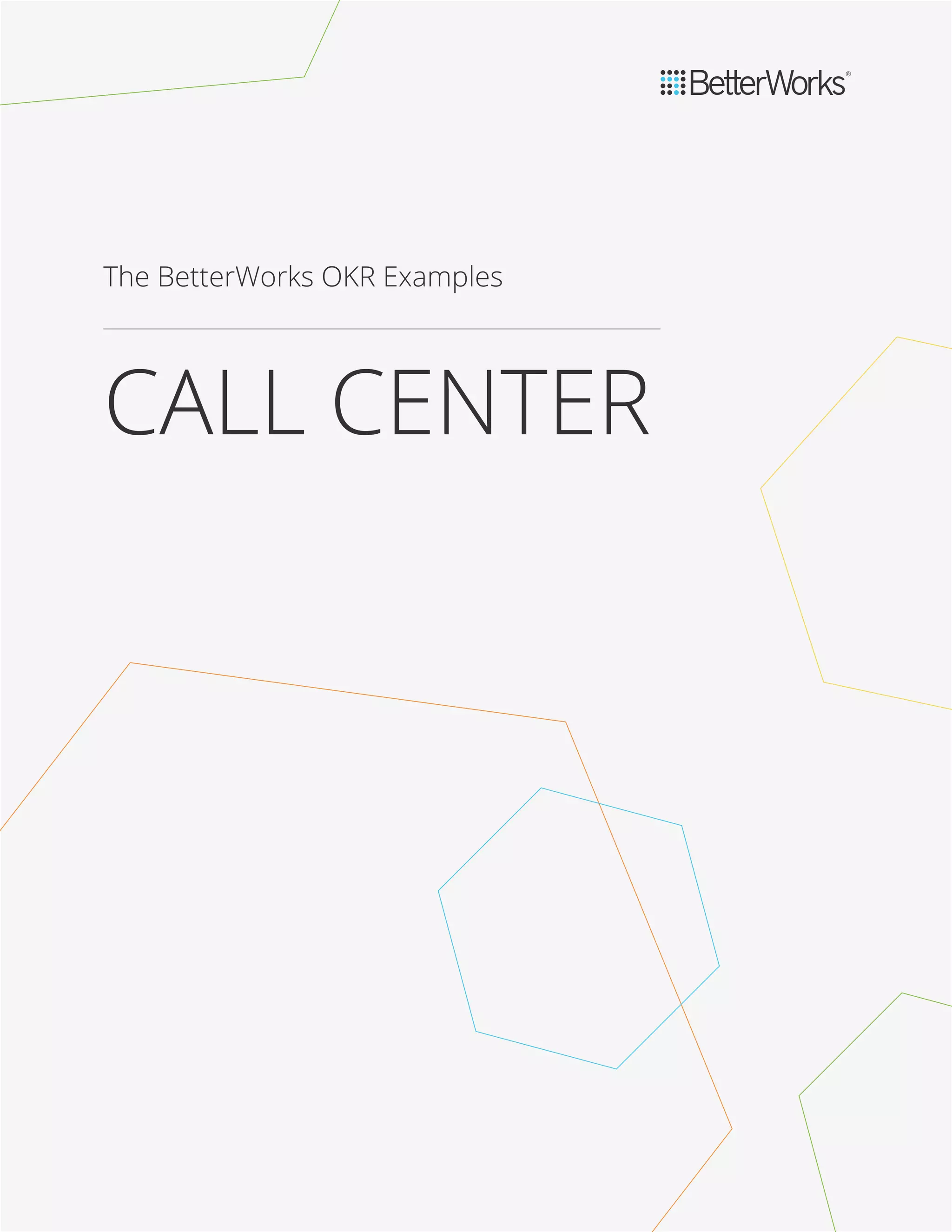 Goal Examples for Call Center | PDF