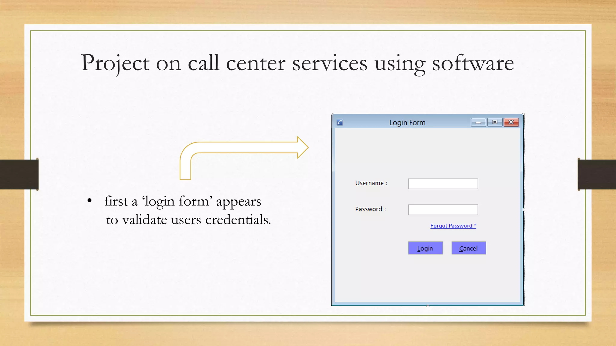 Call center management System | PPSX