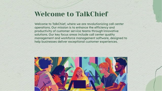 Optimizing call center quality management Performance with TalkChief | PPT