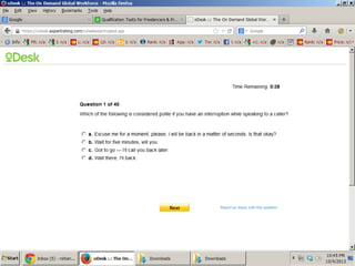 odesk Call center skills test | PPT