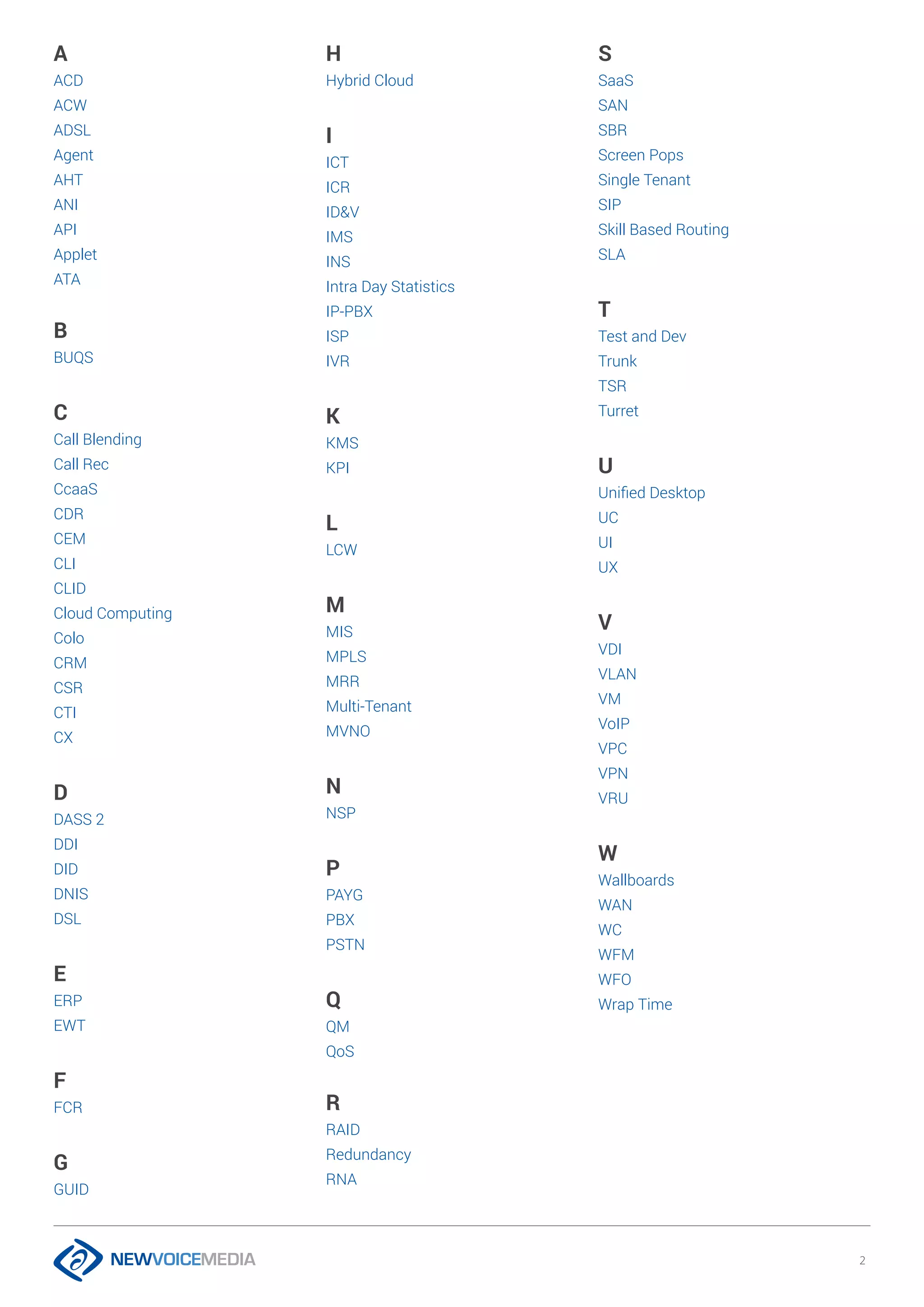 Call center Terminology | PDF | Cloud Computing | Internet