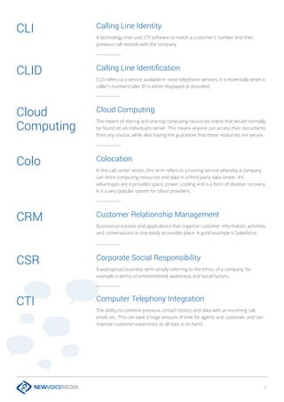 Call center Terminology | PDF | Cloud Computing | Internet